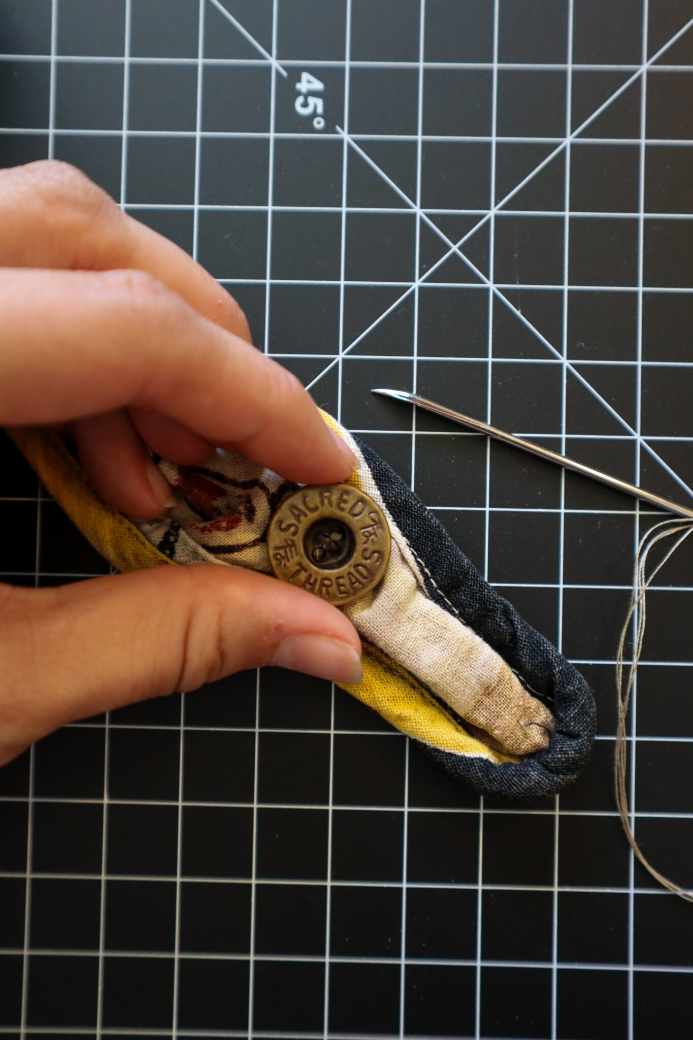 Little Furrow How to Sew a Button